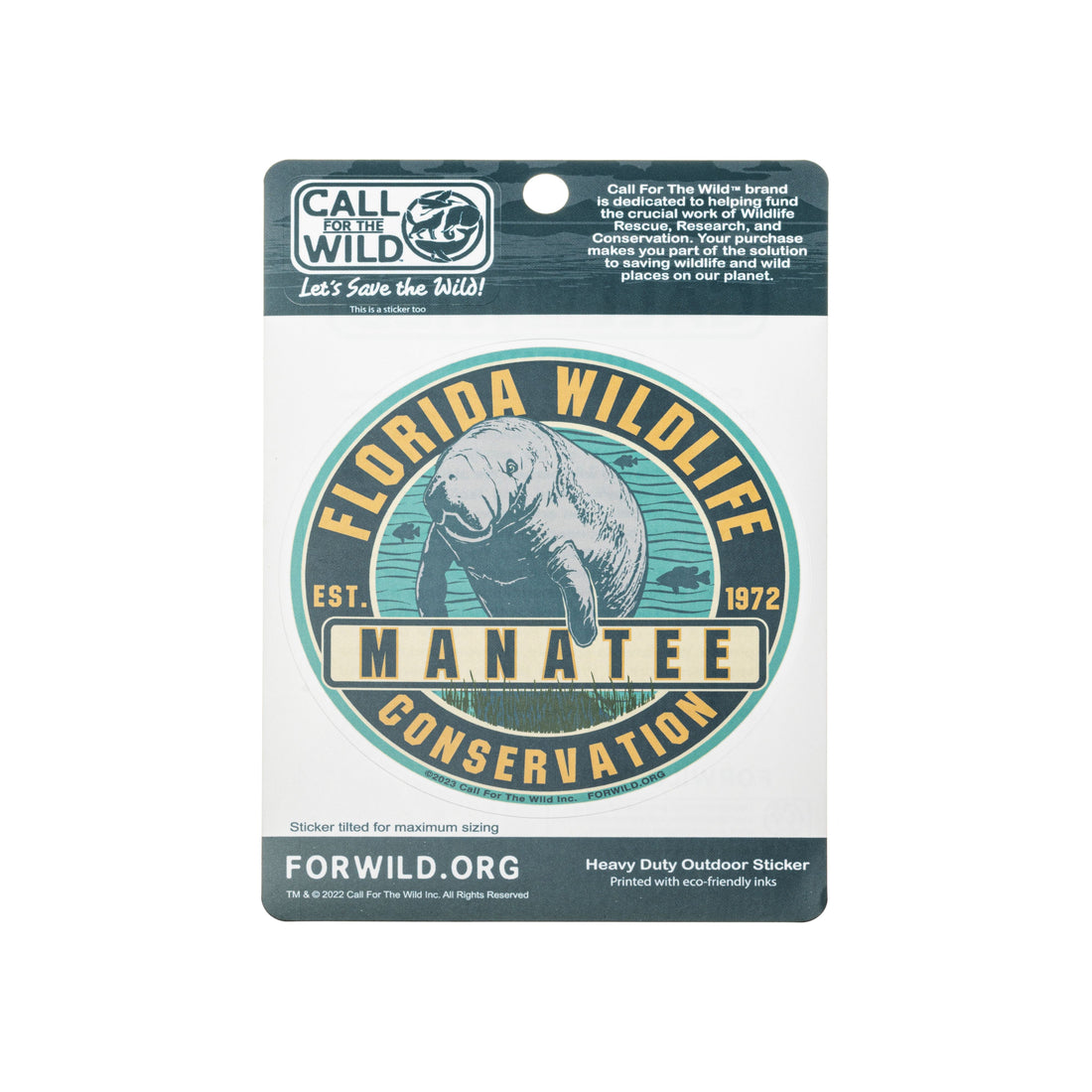 Peggable Sticker Card - Manatee Conservation Seal – Wholesale - Call ...